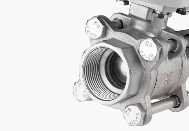 VINCER Electric Actuated 3-Piece Ball Valve