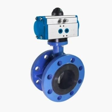 VINCER Pneumatic Actuated Flanged Butterfly Valve