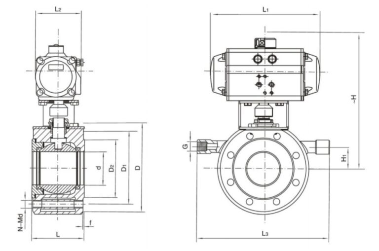 VP11-THI Pneumatic Heating Jacket Ball Valve - VINCER Valve